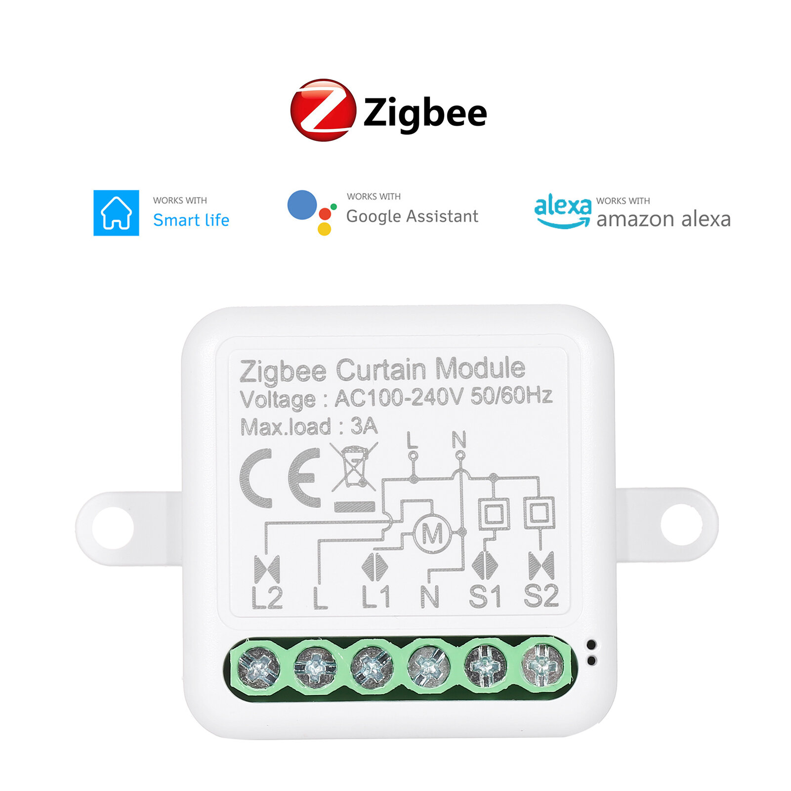 Zigbee 3.0 реле с Wi-Fi, умный выключатель, совместимость с Smart Life, Alexa