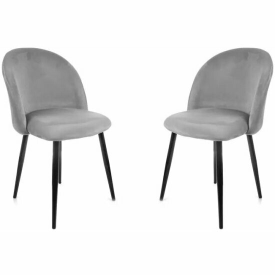 Комплект стульев домашних M-group бостон, серый, чёрные ножки (2 шт)