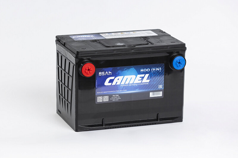 Аккумулятор автомобильный CAMEL 78-750 85Ah 800A ПП бок (260х183х183) 260x180x180