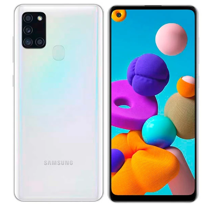Смартфон Samsung Galaxy A21S (идеальное состояние), 3/32GB, белый, Exynos 850, Global
