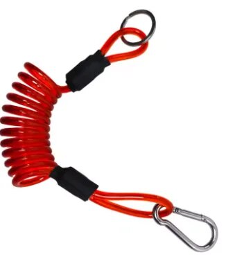 Спиральный отрывной страховочный трос с карабином из нержавеющей стали для прицепов, караванов, буксировочных транспортных средств