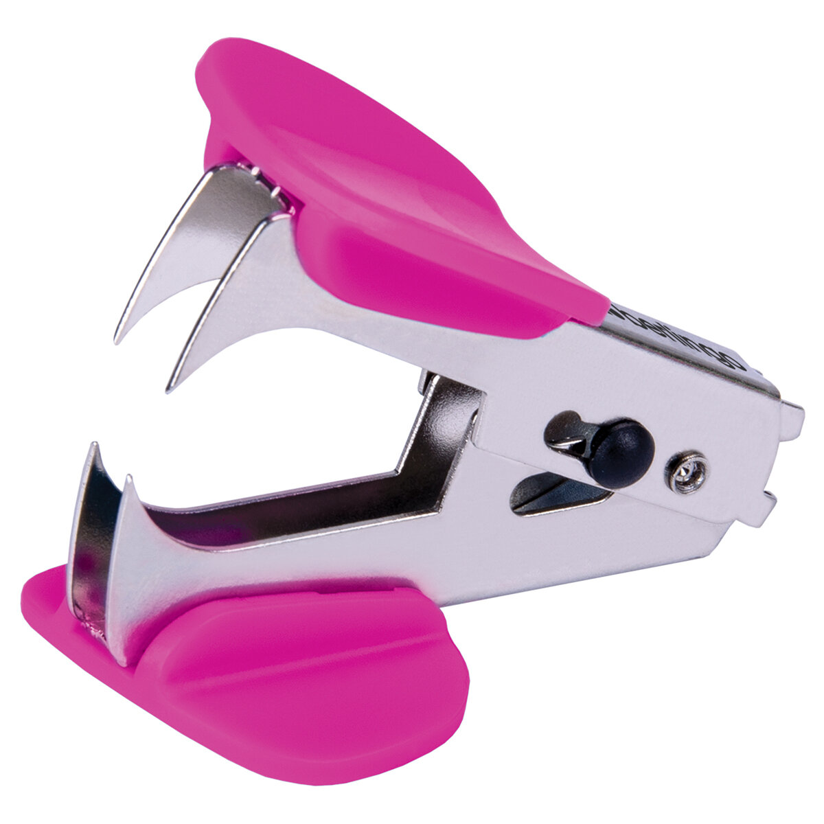Комплект 48 шт, Антистеплер Berlingo "Blitz", с фиксатором, розовый