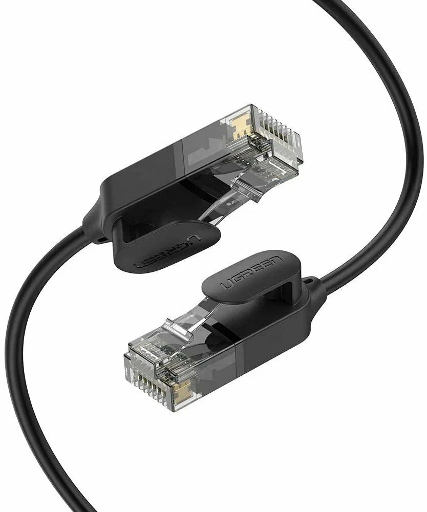 Патч-корд Ugreen NW122 UTP cat.6a OD2.8 2m Black 70334, тонкий