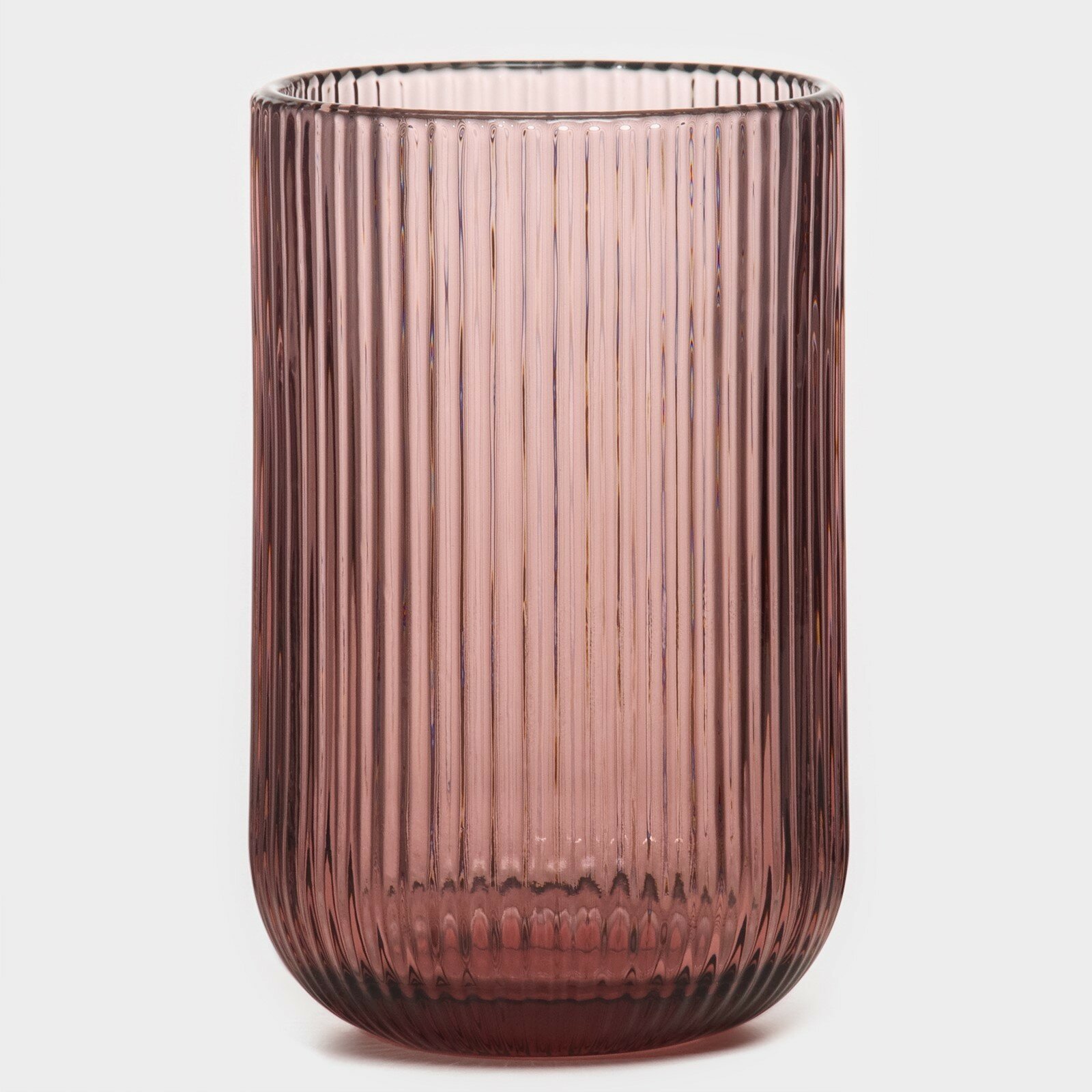 Стакан Magistro «Грани», 400 мл, 8×13 см, стекло, розовый