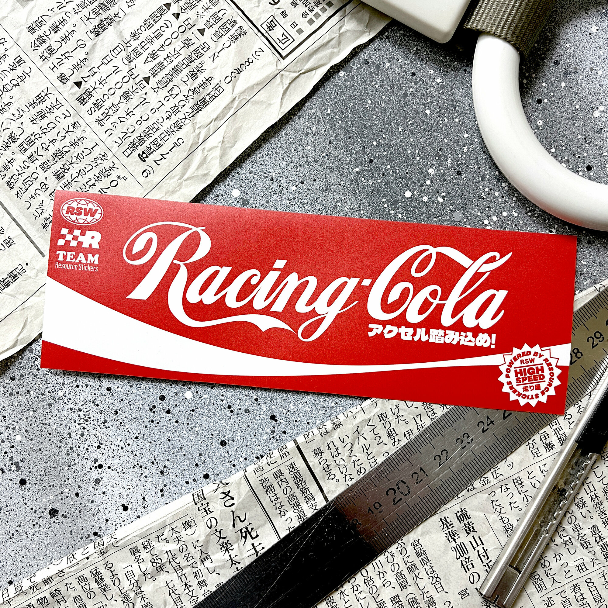 Наклейка на авто, JDM slap sticker, Racing Cola / Resource Stickers