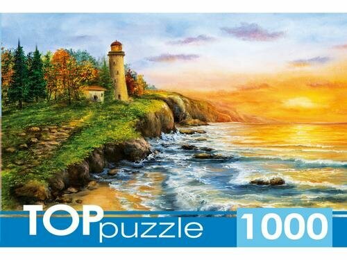 TOPpuzzle. Пазлы 1000 элементов. ШТТП1000-9858 Маяк на морском берегу
