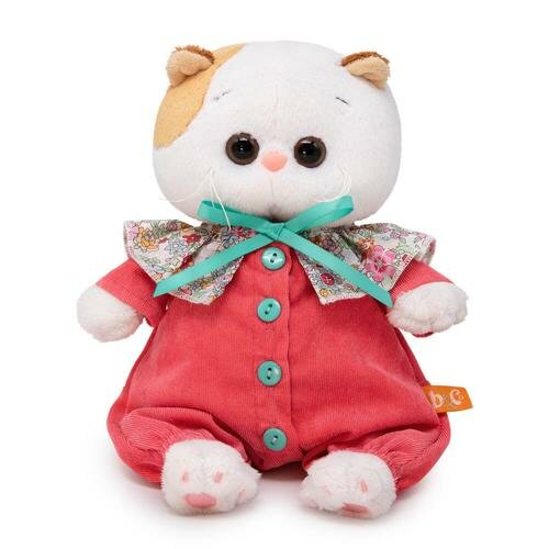 Budi Basa Мягкая Игрушка Кошечка Ли-Ли BABY в комбинезоне с воротником в цветочек (20см, в подарочно