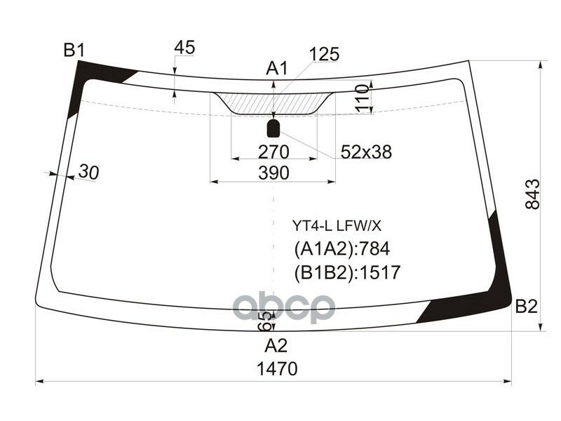 Стекло лобовое Suzuki Escudo 05-17 / Grand Vitara 05-16 XYG арт. YT4-L LFW/X