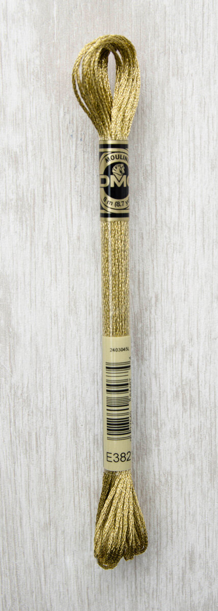 Мулине "DMC" Металлик 100% полиэстер 8 м Е3821 под золото