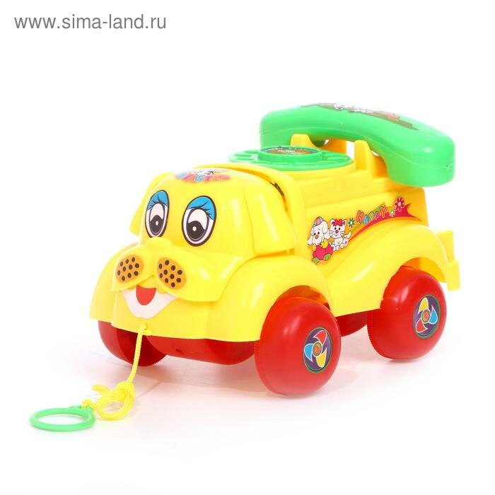Каталка на верёвке Собачка