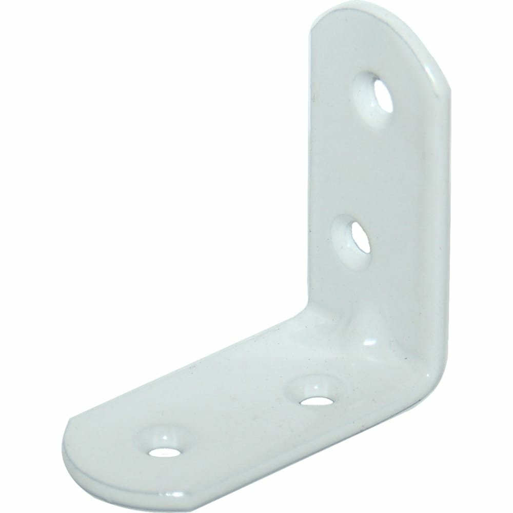Мебельный кронштейн Скобис МК, белый, из прочной стали, угловой профиль, антикоррозионное покрытие, крепление мебели