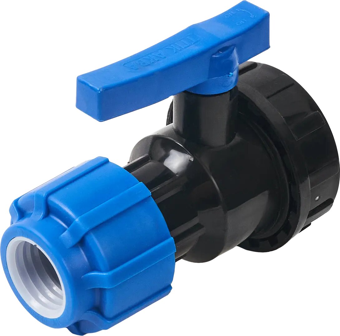 Кран разъемный ПНД Политэк 25x1 внутренняя резьба