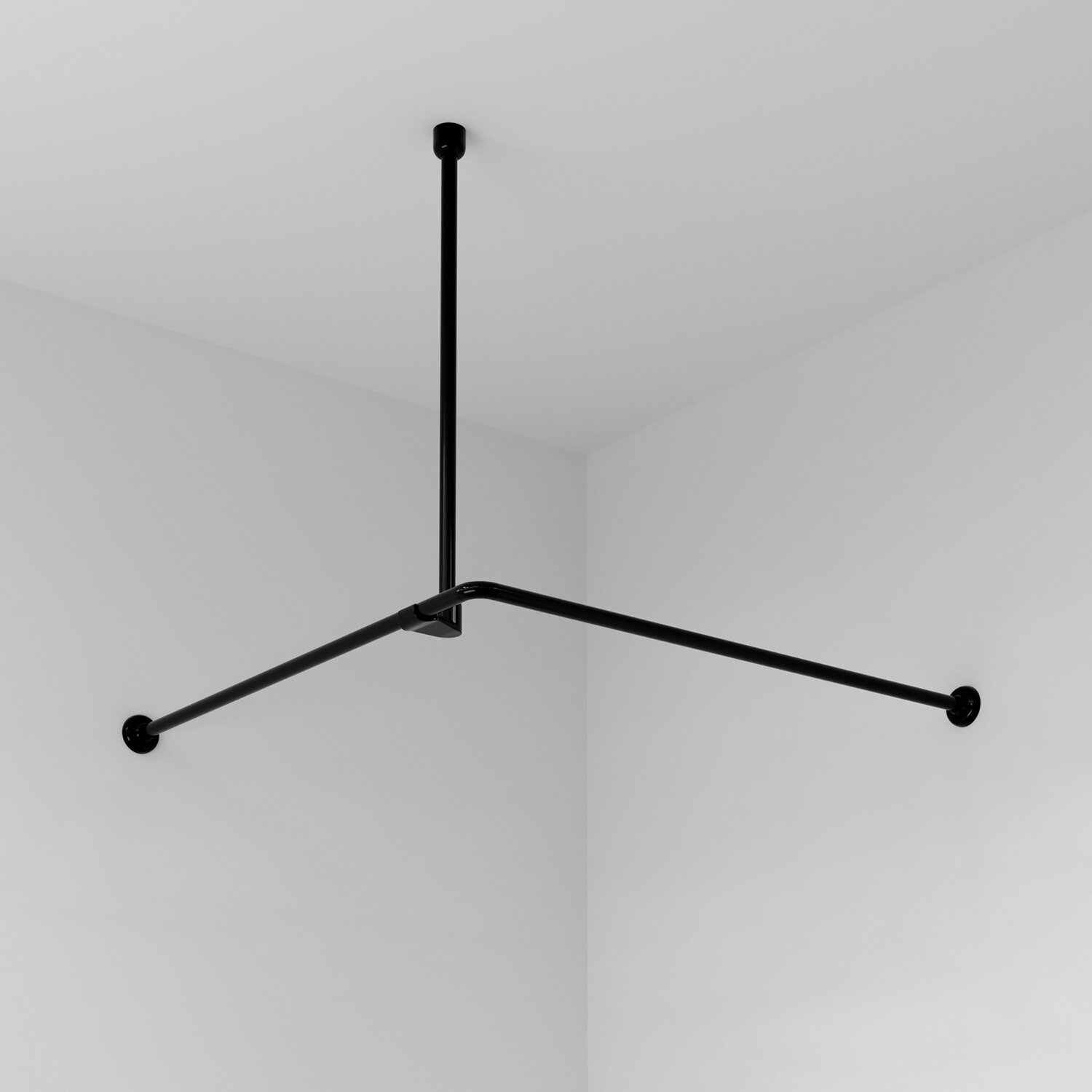 Карниз для ванной угловой 90*90 см черный SC-729090 WasserKRAFT