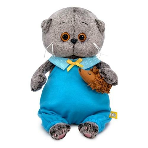 Budi Basa Мягкая Игрушка Кот Басик BABY с ежиком (20см) (в подарочной коробке) BB-101, (ООО "МПП")