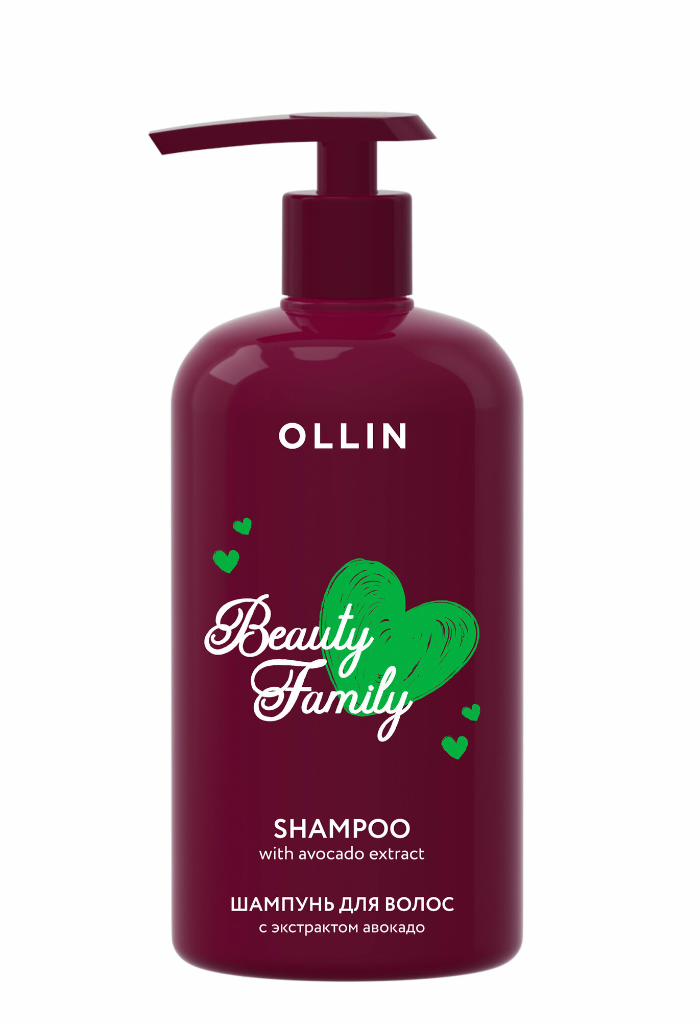 Шампунь для волос с экстрактом авокадо OLLIN BEAUTY FAMILY 500мл