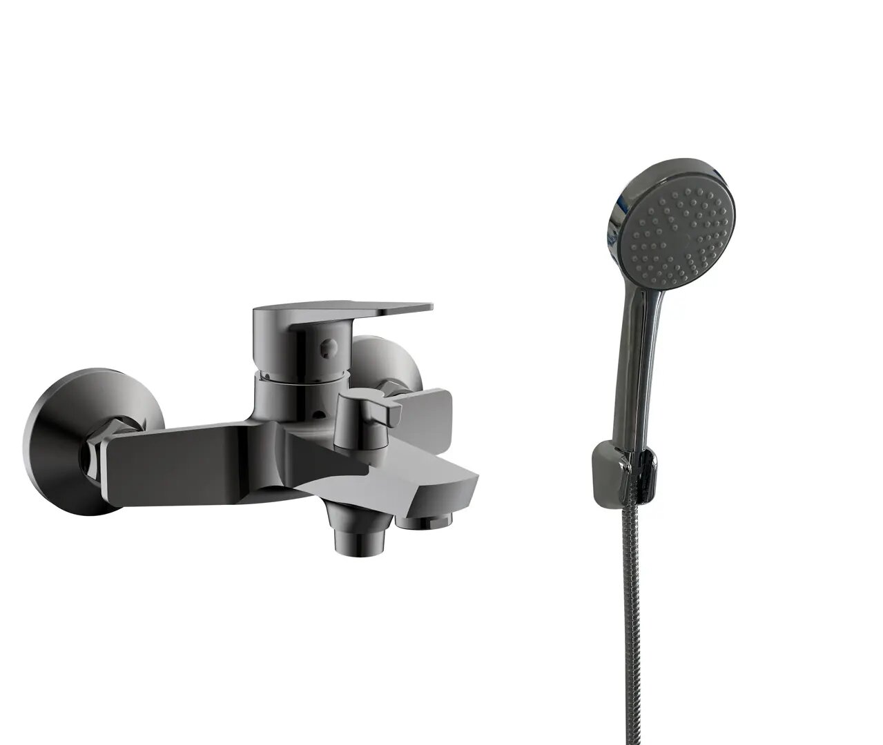 Смеситель для ванны Esko Marburg MB54 однорычажный с лейкой и шлангом цвет графит