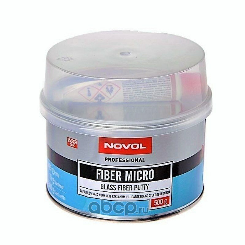 Шпатлевка со стекловолокном novol 0,5 кг 1231