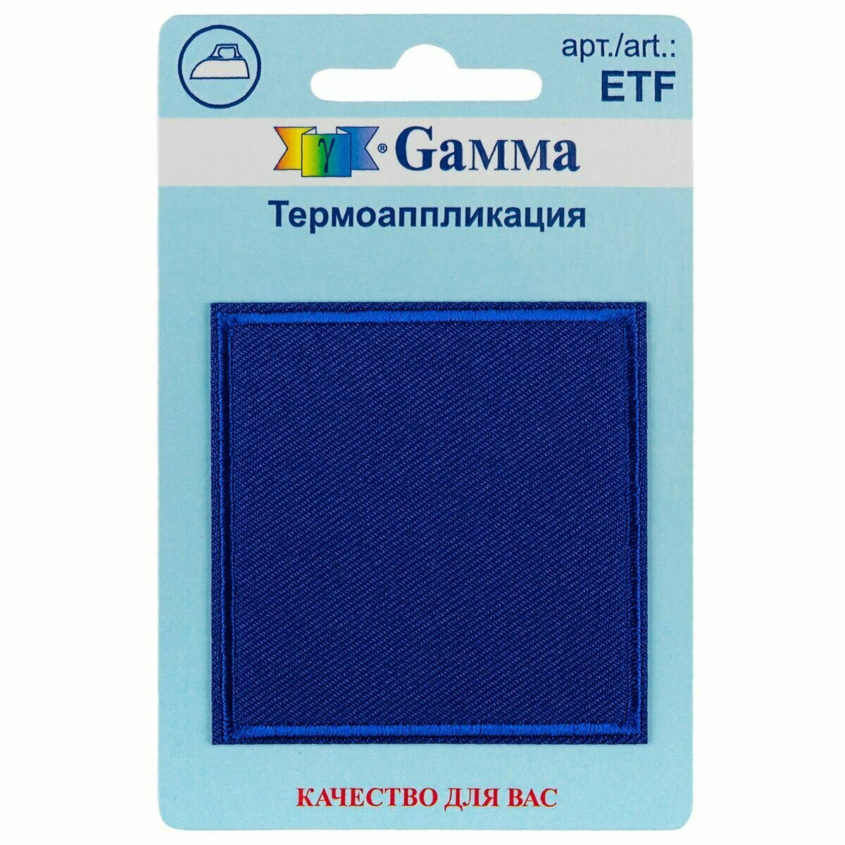 Термоаппликация "Gamma" ETF 01-022 Квадрат синий 5.5 х 5.5 см