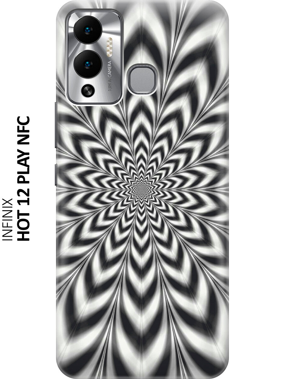 Силиконовый чехол Черно-белая иллюзия на Infinix Hot 12 Play NFC / Инфиникс Хот 12 Плей