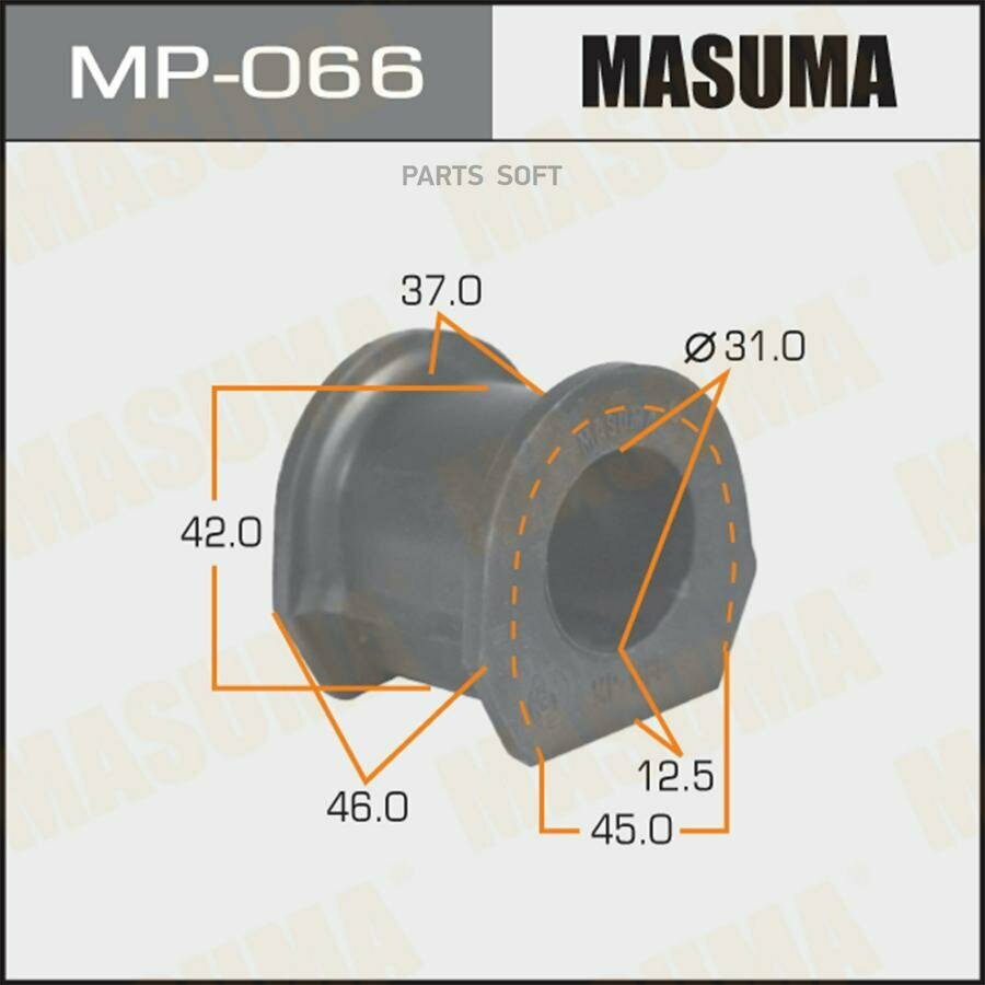 Втулка стабилизатора пер. MITSUBISHI PAJERO 90-99 Masuma арт. MP-066