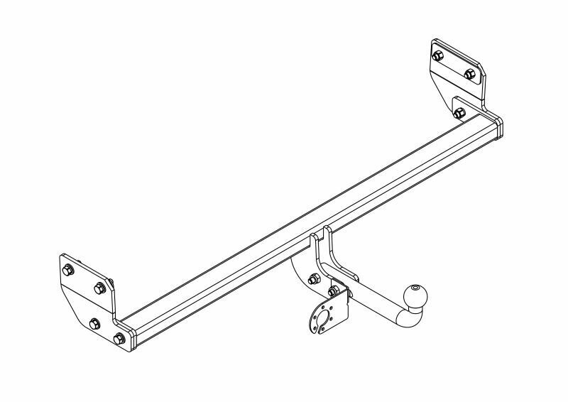 Фаркоп на KIA Seltos 2020- (без электрики, паспорт/сертификат в комплекте) Автос. KI 36