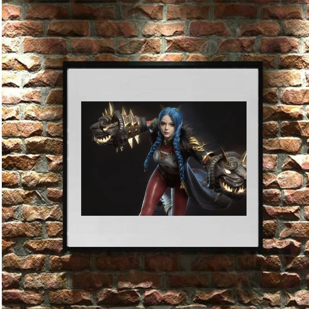 Плакат "cgi character warrior girl" Cool Eshe из коллекции "Любимые герои", А4