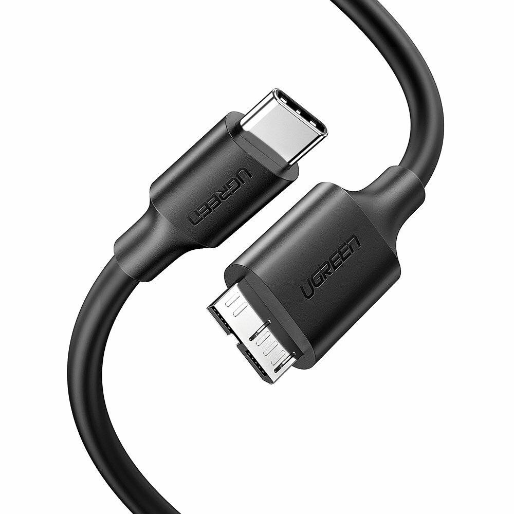 Кабель Ugreen US312 Type-C to USB 3.0 Micro-B Cable (1 метр) чёрный (20103)