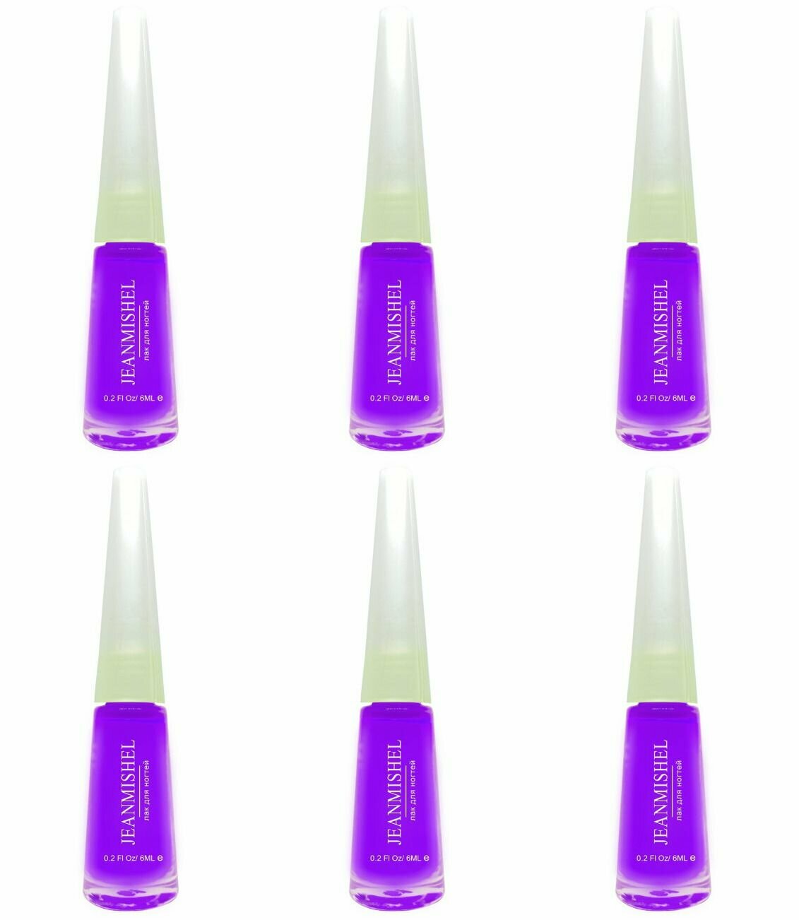 JEANMISHEL Лак для ногтей мини, тон 328 Purple, 6 мл, 6 шт
