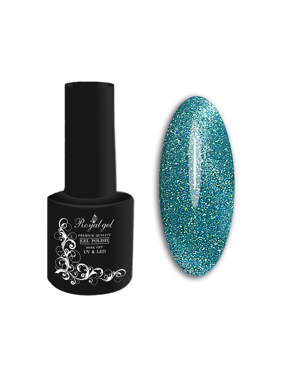 Гель лак Royal-gel "Ночной бриллиант кошачий глаз" 10 мл. NDCE07