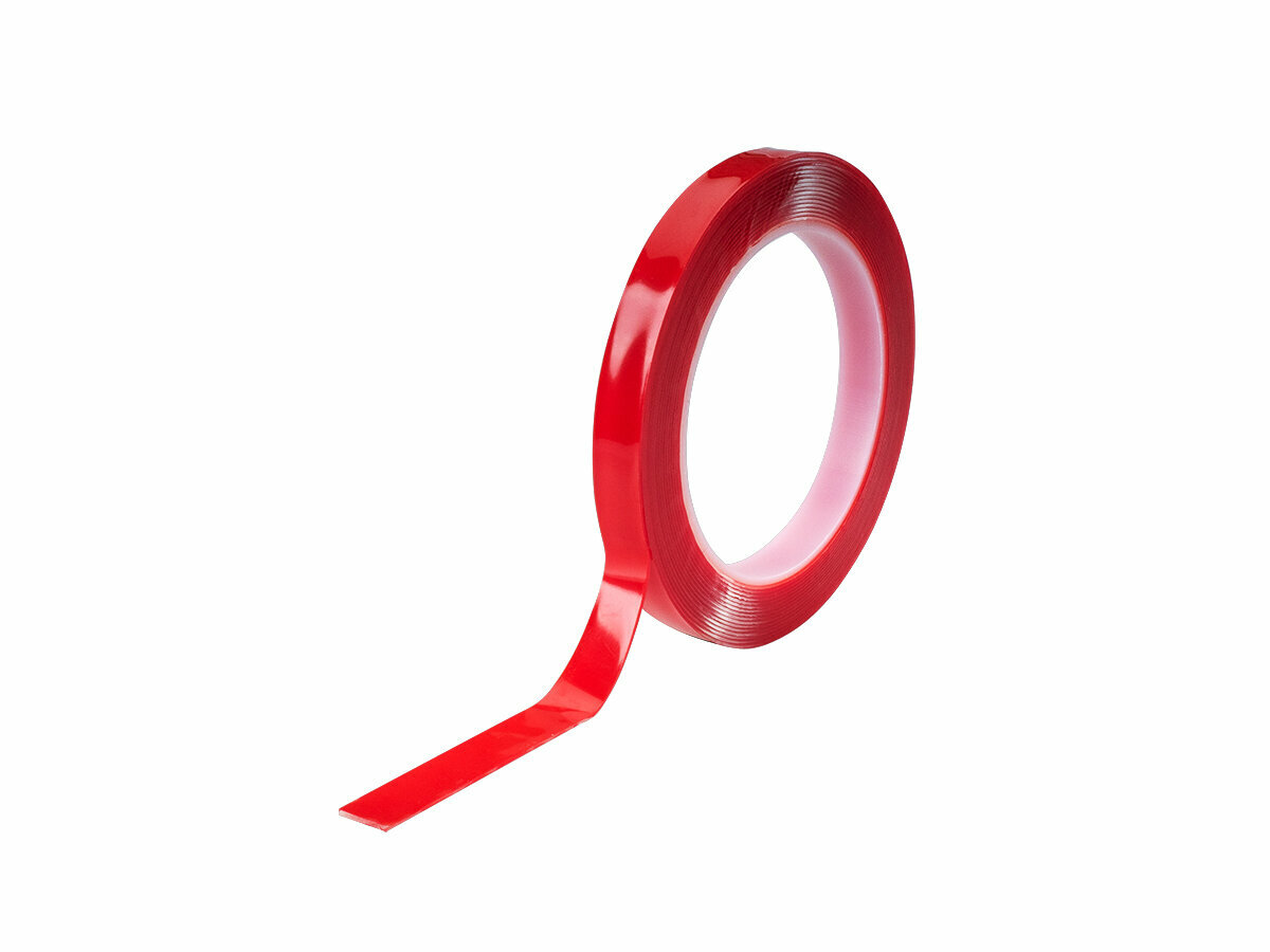 Двусторонняя монтажная клейкая лента, акрил, прозрачная, 0,8мм x 12мм, в мотке 5 м, AurA ZTC-A212T