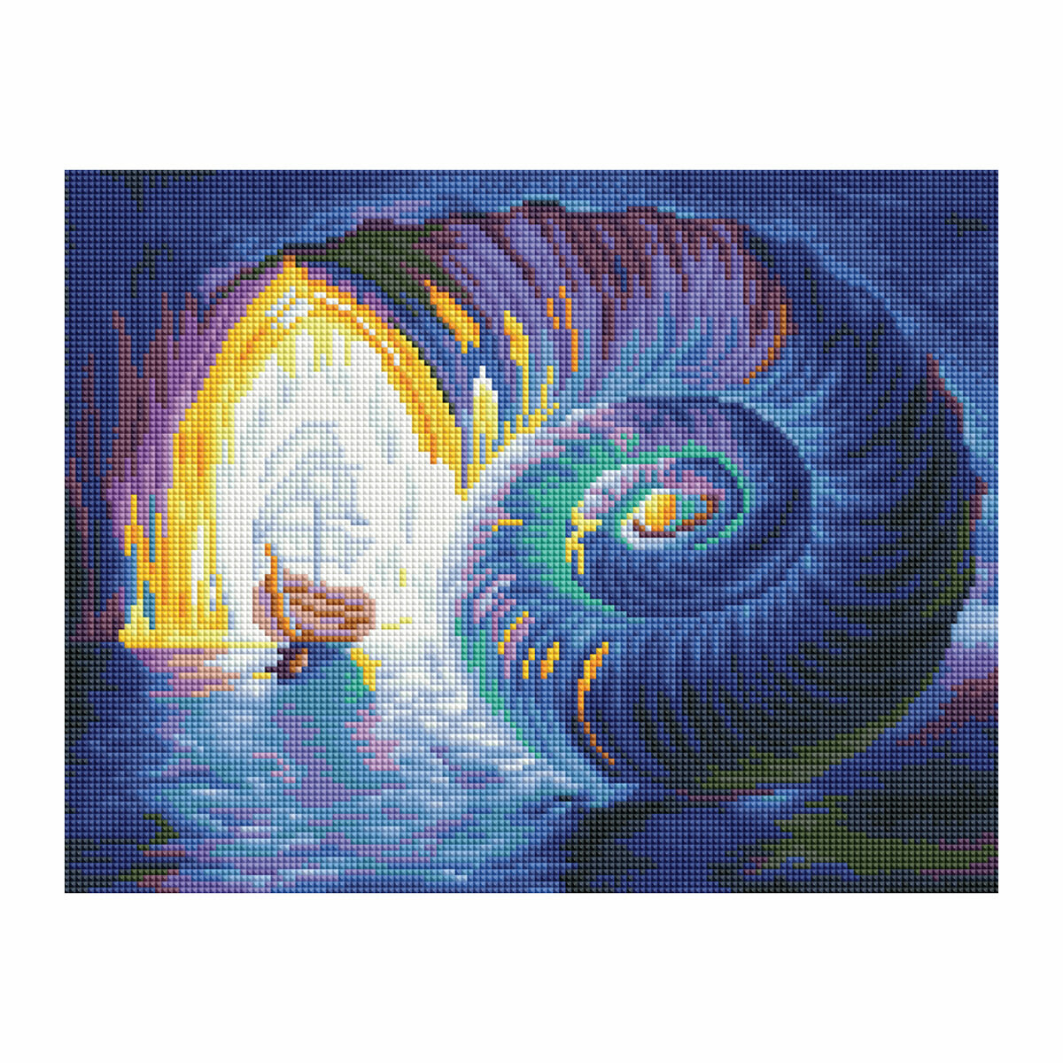 Алмазная мозаика ТРИ совы «Затерянный мир», 30×40см, холст, картонная коробка с пластиковой ручкой
