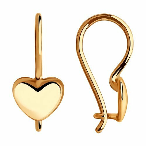 Серьги, красное золото, 375 проба