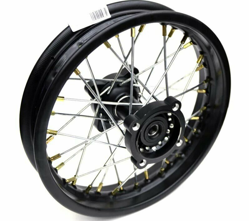 Обод колеса кросс 1.85х12 d-15 36 спиц зад сталь в сборе