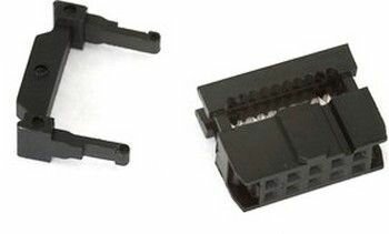 IDC-10F (DS1016-10), Розетка 2,54мм на шлейф 10 pin с фиксатором кабеля / 10 штук