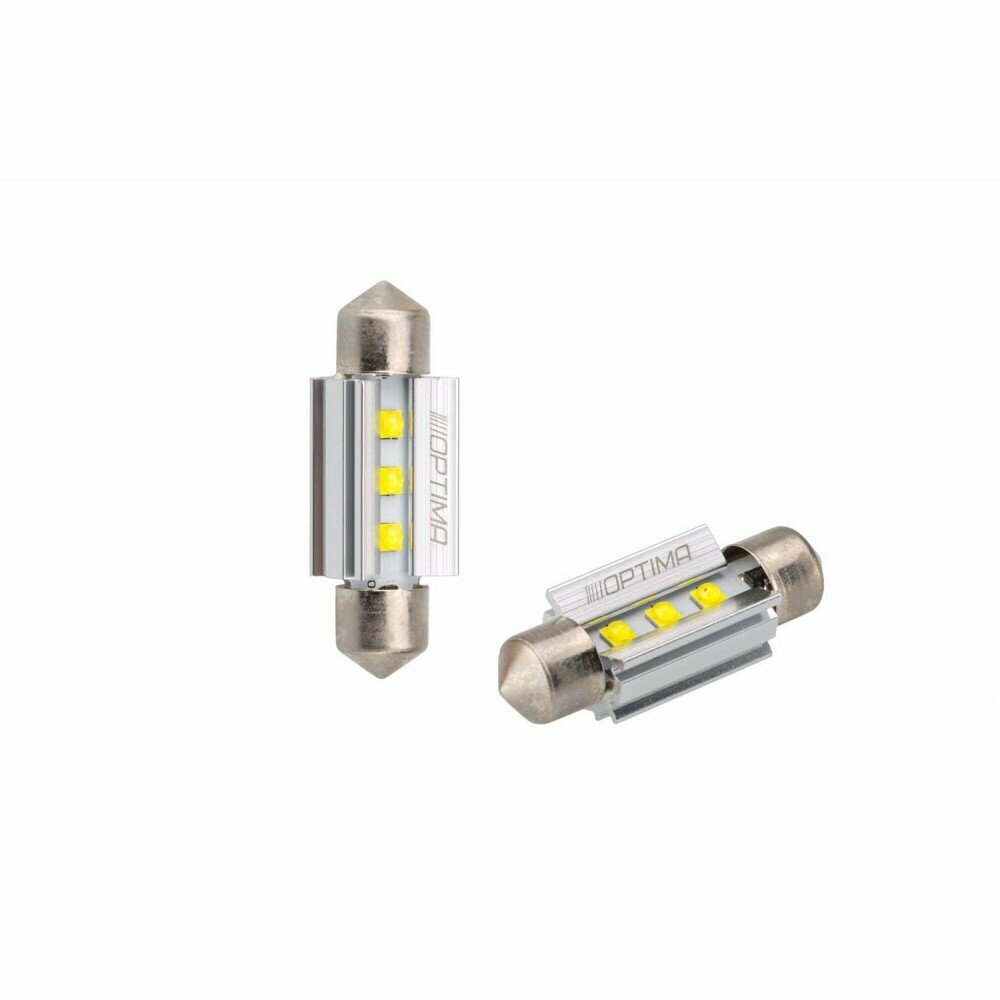 Светодиодные лампы Festoon 36mm Optima MINI-CREE, CAN, white, 3W, 12V, T10*36mm (SV 8,5-8), комплект 2 шт.