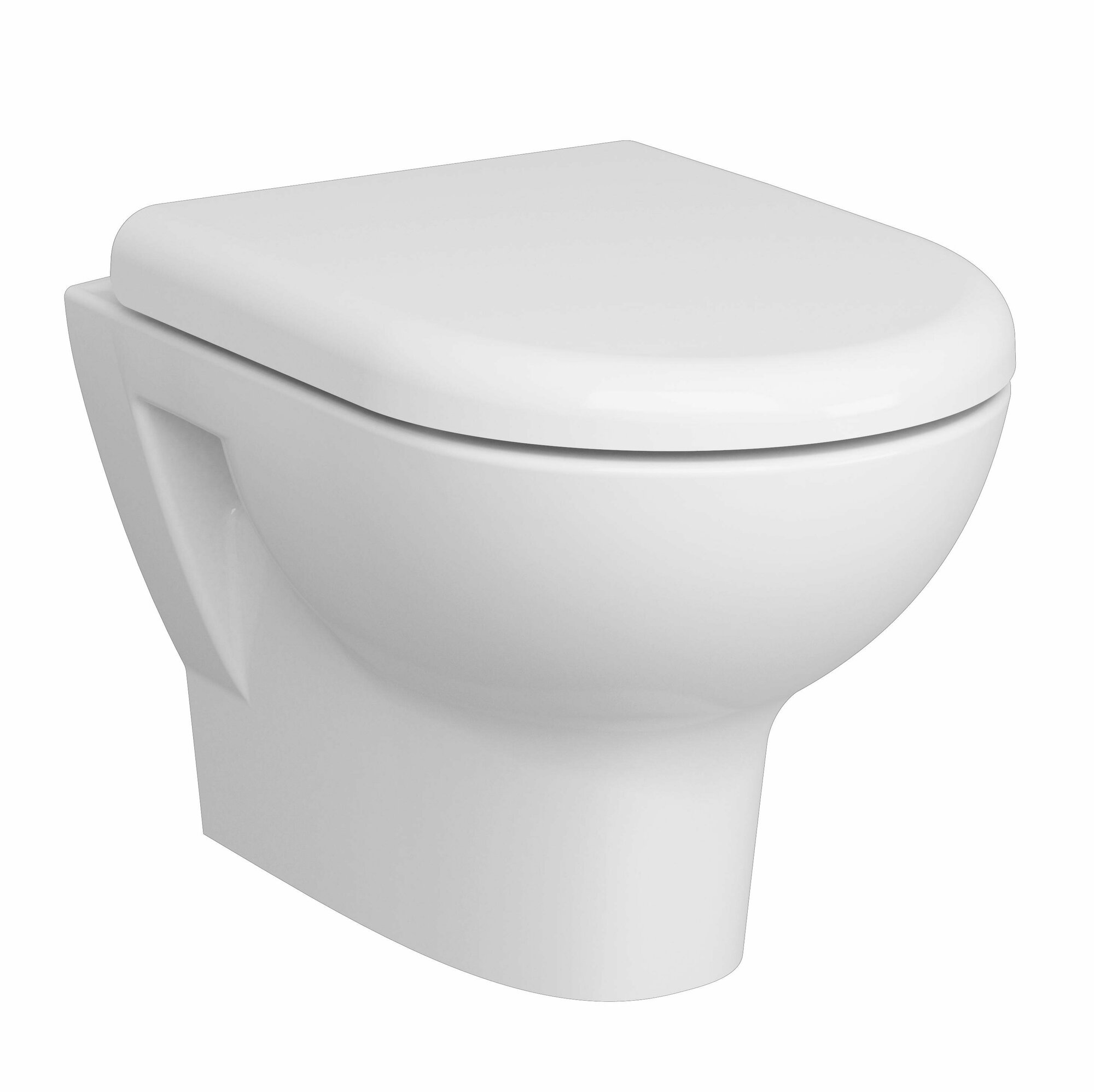 Унитаз подвесной Vitra Zentrum 355х500х400 без сиденья, антибакт. покр, горизонт. выпуск 5795B003-0