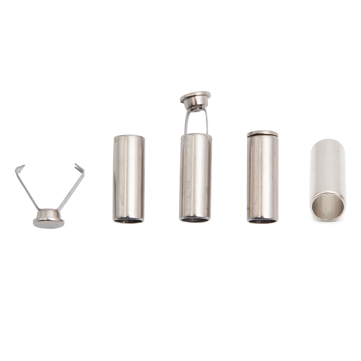 Наконечники для шнурков 20,7*7 мм, 20 шт, металлические, Айрис (никель)