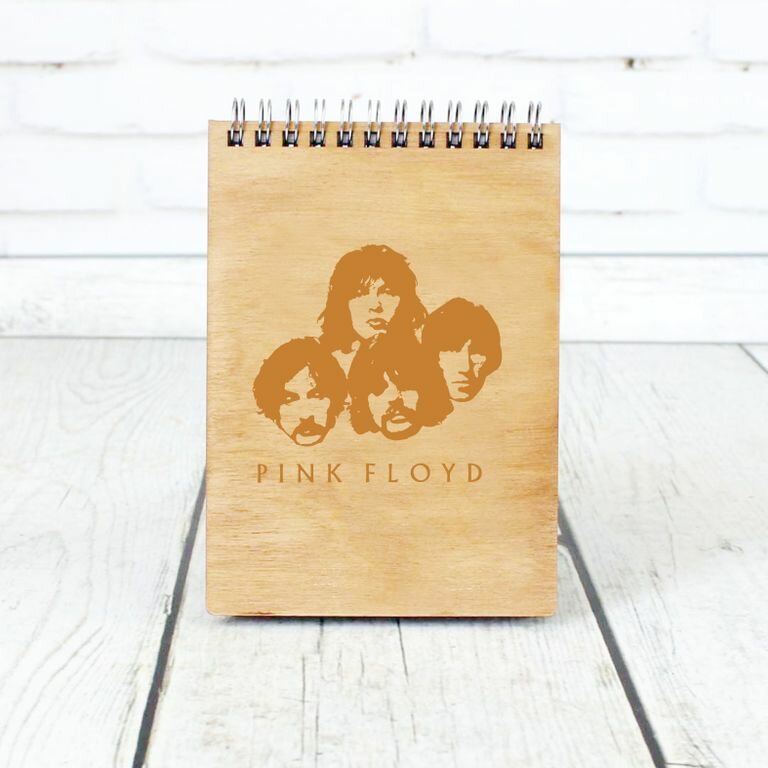 Скетчбук деревянный Pink Floyd, Пинк Флойд №1