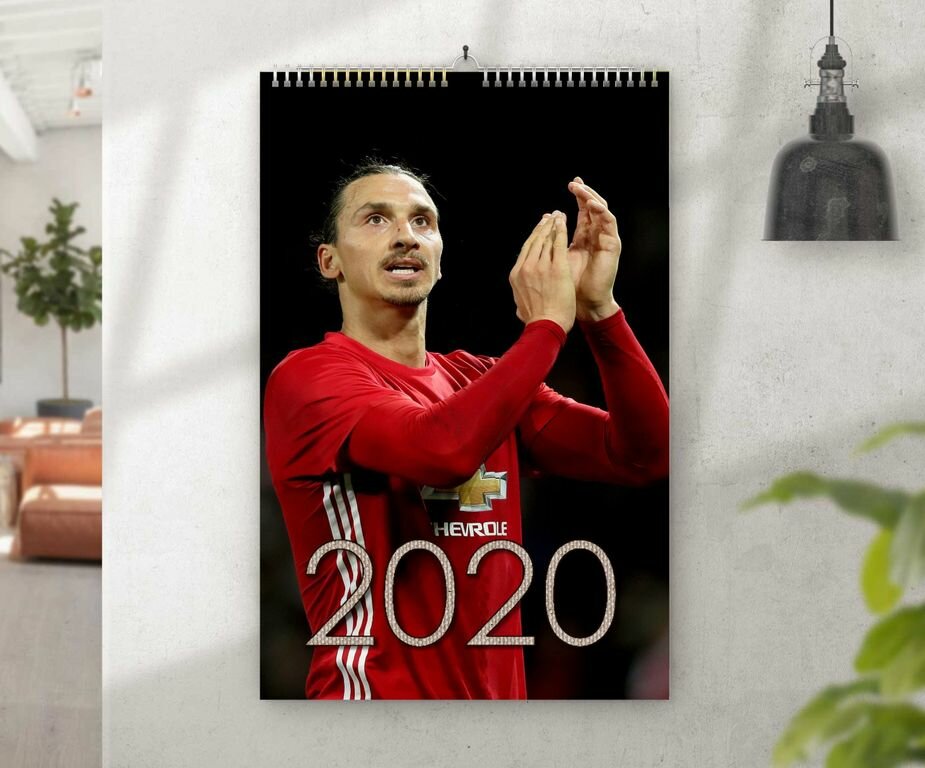 Перекидной календарь на 2020 год Златан Ибрагимович, Zlatan Ibrahimovic №14, А4