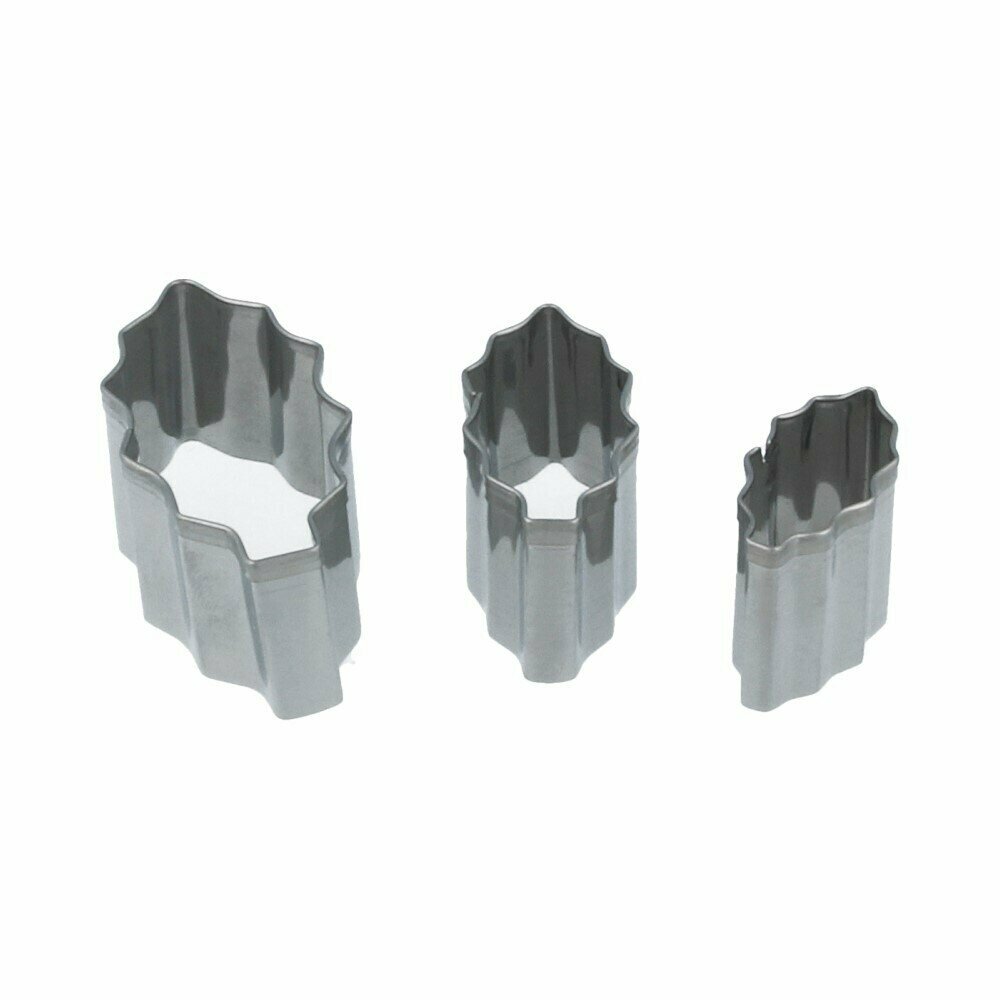 Набор каттеров "Лист", 3 размера, для полимерной глины, металл