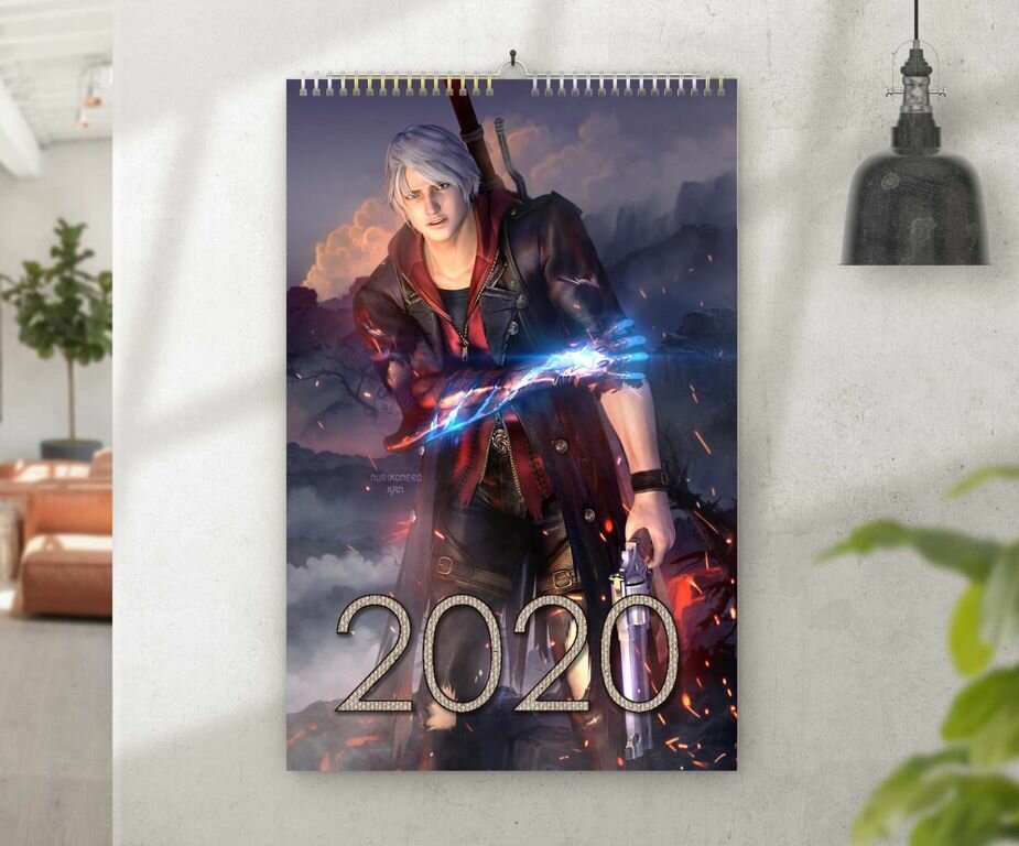 Перекидной календарь на 2020 год Dmc, Devil May Cry, Девил Май Край №7, А4