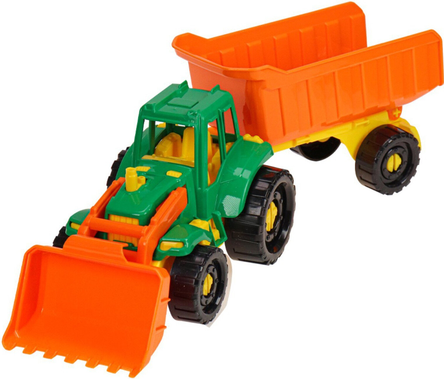 Пластиковая модель Трактор "Иван" Бульдозер с прицепом Фермерский для детей, игрушка для песочницы и дома