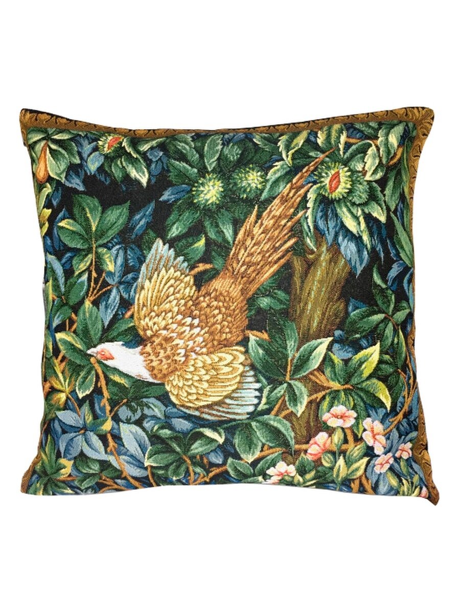 Наволочка Декоративная Гобеленовая 45х45 "Лесные обитатели Куропатка"
