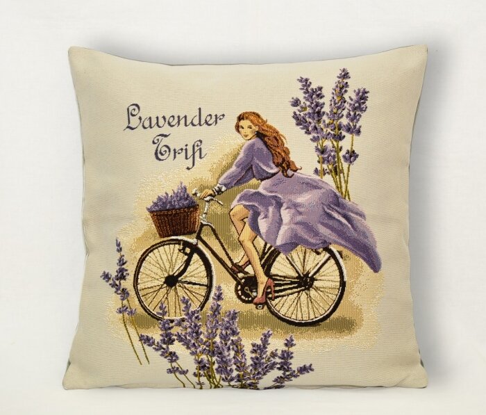 Подушка Декоративная Гобеленовая 45х45 "Леди Лаванда"