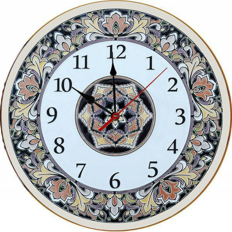 Рус-Арт Декоративные настенные керамические часы 40 см (Ч-4006)