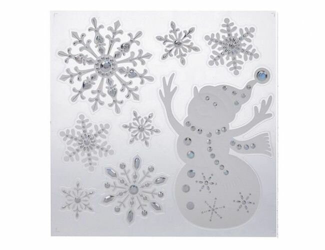 Набор наклеек праздничный снегопад - снеговик, 23х28 см, Koopman International ABJ401000-3