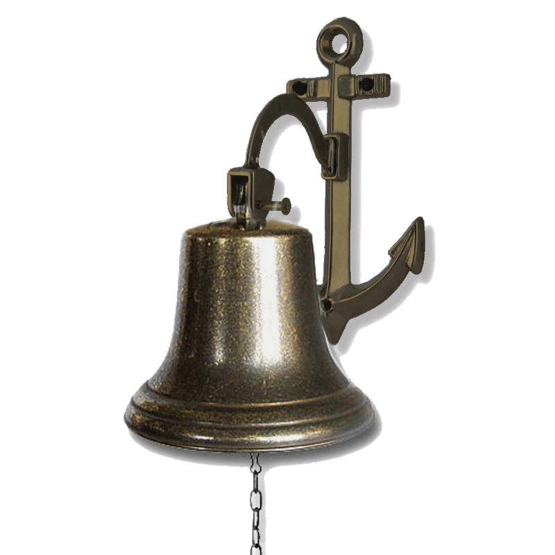 Рында на кронштейне Якорь диаметр 18 см. Антик AL-80-208-A-ANT