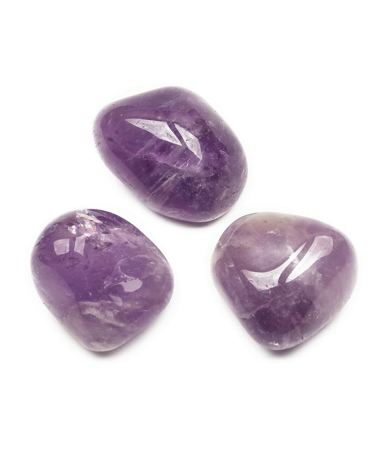 Камень Аметист Бразилия AAA XL, 3 шт. , натуральный минерал в коллекцию.
