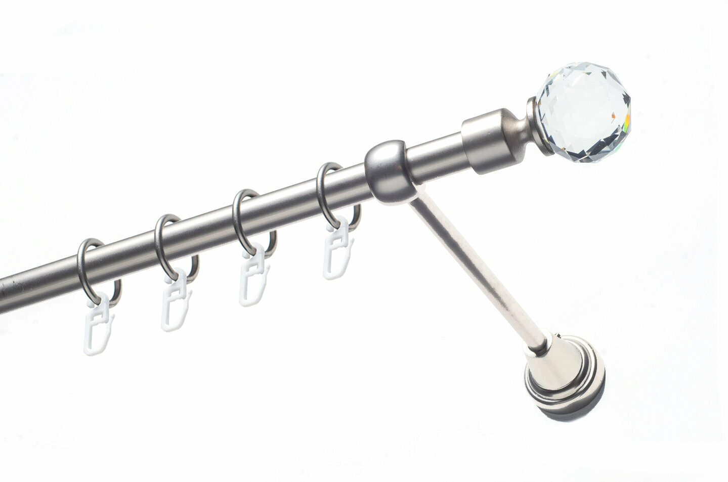 Карниз для штор 2,0 метра AICITY16 бриллиант 1 хром матовый