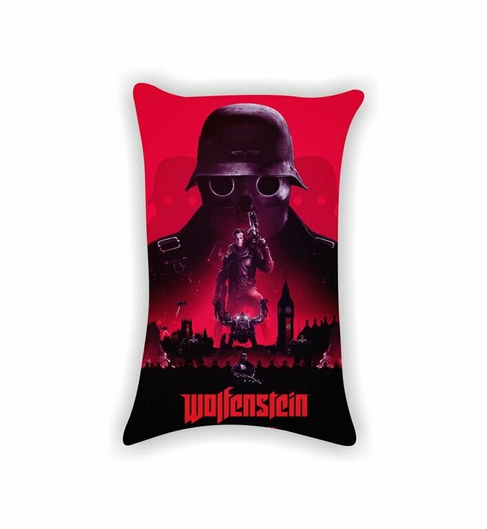 Подушка Wolfenstein, Вольфенштайн №8, картинка С двух сторон